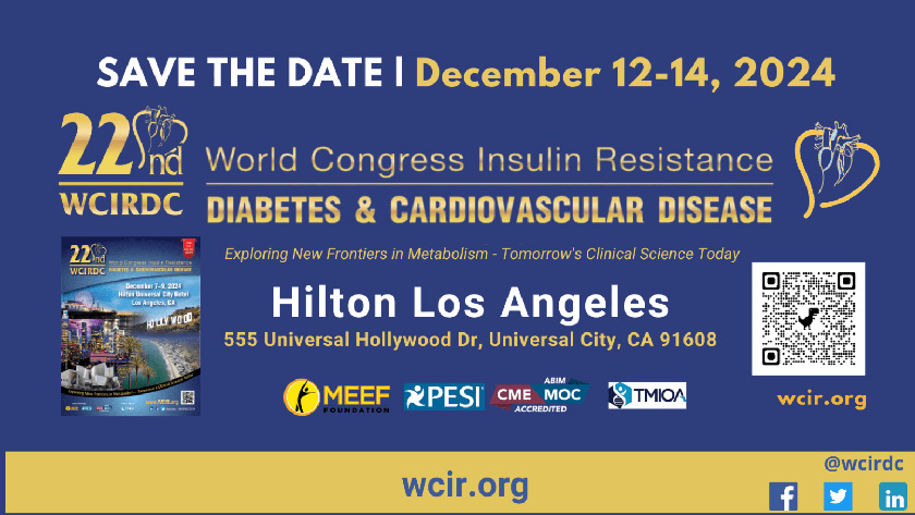 The World Congress on Insulin Resistance, Diabetes & Cardiovascular ...